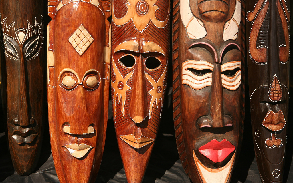 African Mask Leaves | Colourful Minds