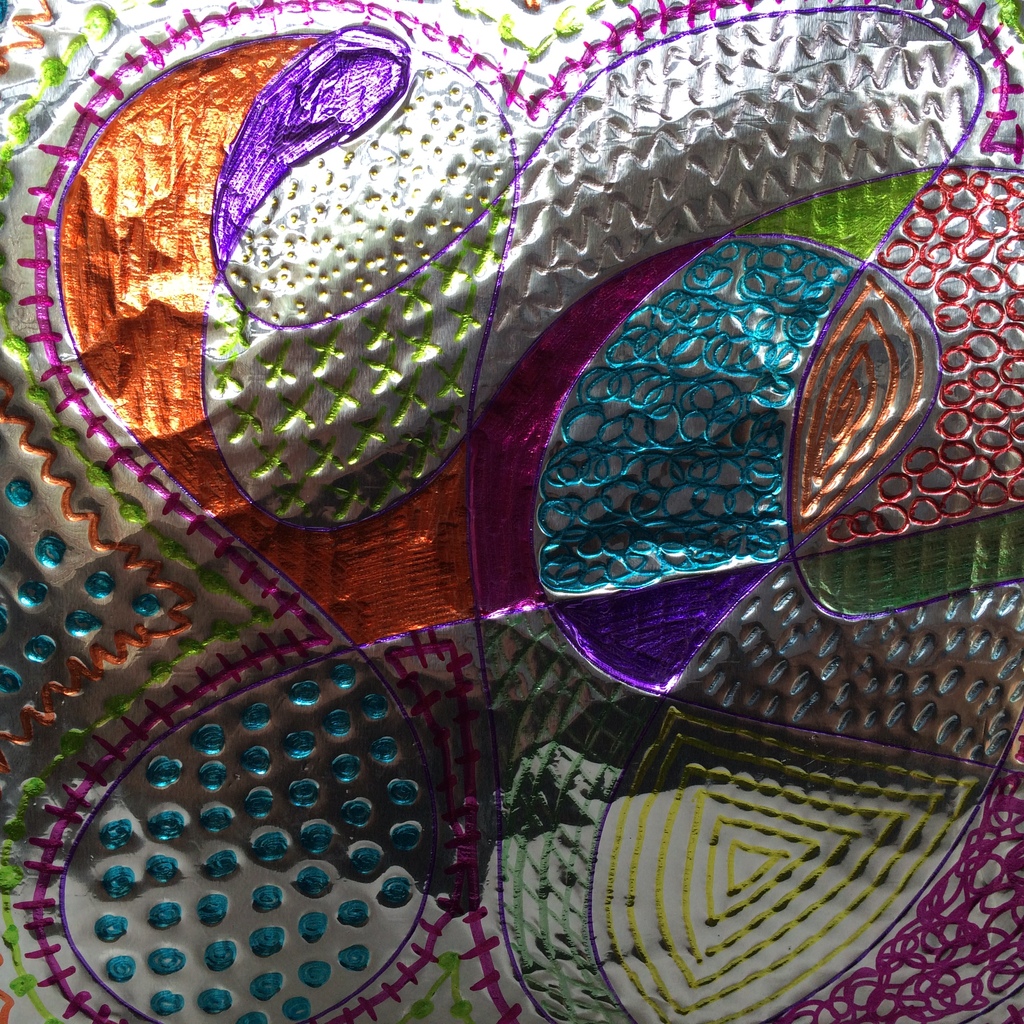 Sharpie Tin Foil Art | Colourful Minds