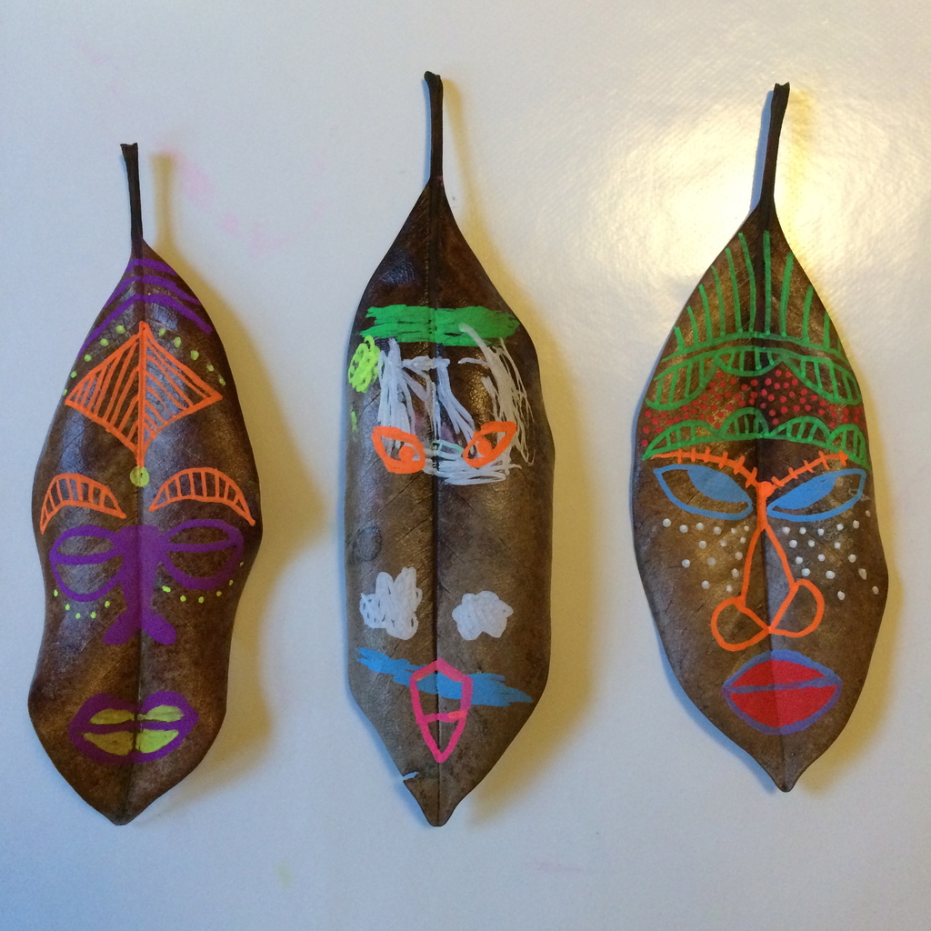 African Mask Leaves | Colourful Minds