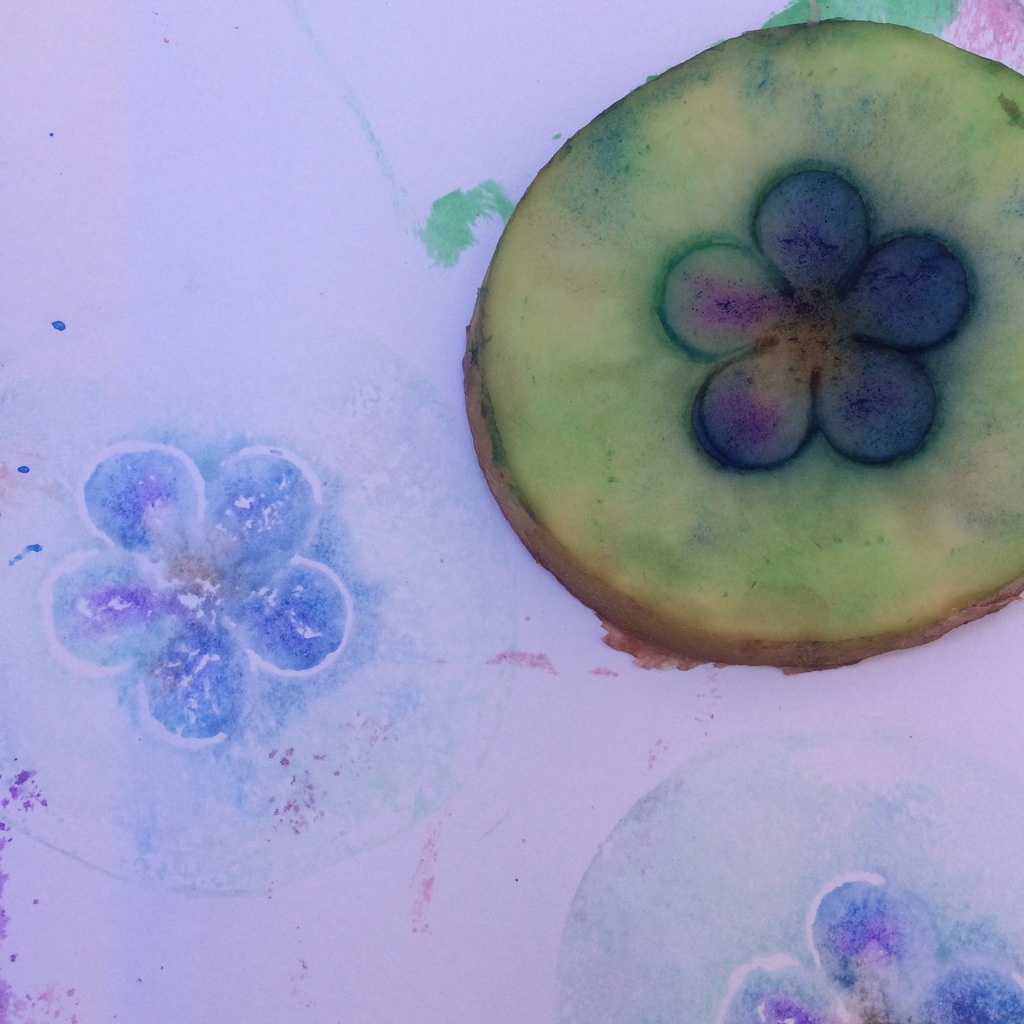 Negative Potato Prints | Colourful Minds